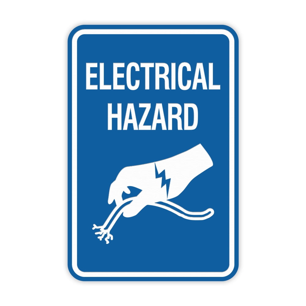 Portrait Round Electrical Hazard Sign (Blue) - Large - Walmart.com