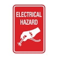 Portrait Round Electrical Hazard Sign (Red) - Small - Walmart.com