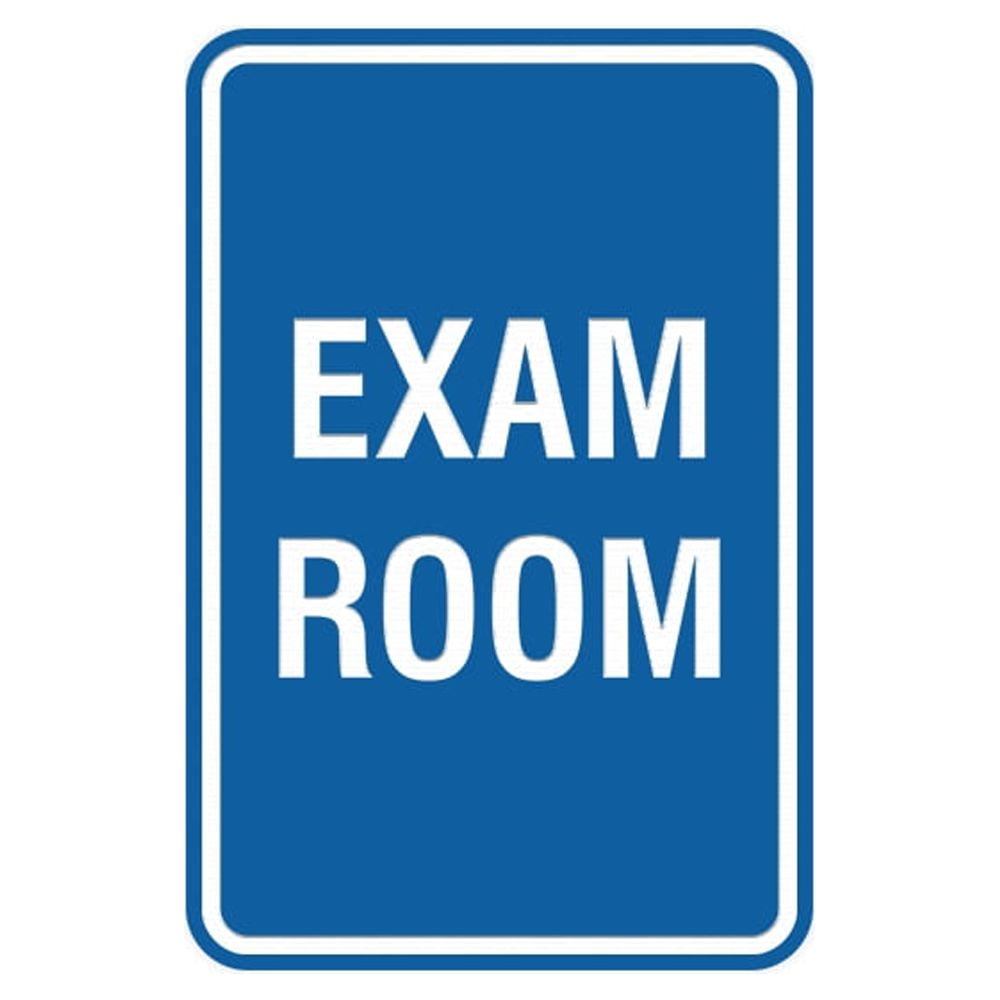 Portrait Round Exam Room Sign (Blue) - Large 6" x 8" - Walmart.com