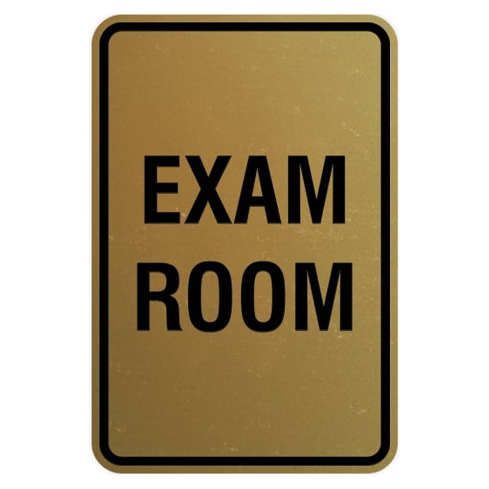 Portrait Round Exam Room Sign (Brushed Gold) - Large 6" x 8" - Walmart.com