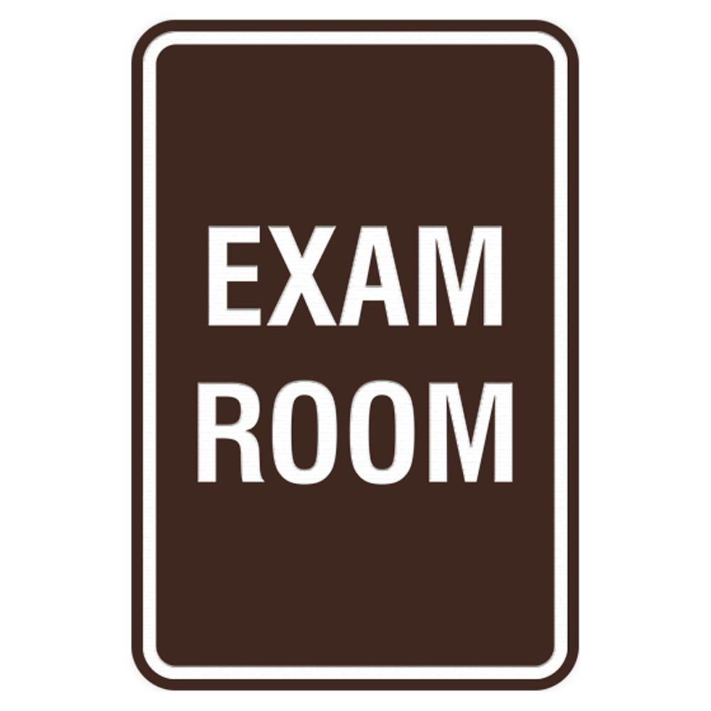 Portrait Round Exam Room Sign (Dark Brown) - Large 6" x 8" - Walmart.com