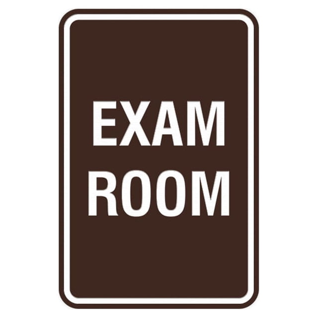 Portrait Round Exam Room Sign (Dark Brown) - Small 4" x 6" - Walmart ...