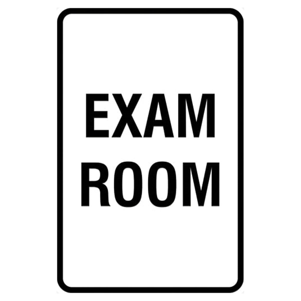 Portrait Round Exam Room Sign (White) - Large 6" x 8" - Walmart.com