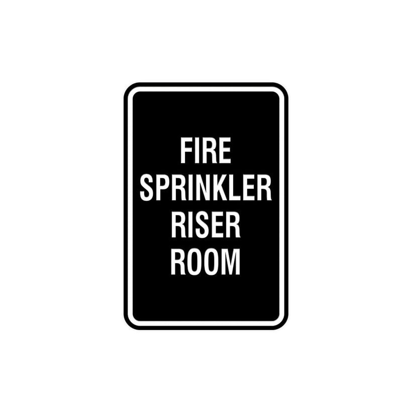 Portrait Round Fire Sprinkler Riser Room Sign SIZE: 12" x 16" - Walmart.com