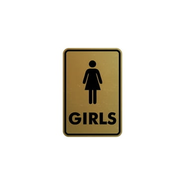 Basic Unisex Restroom Sign (Navy Blue / White) - Large - Walmart.com
