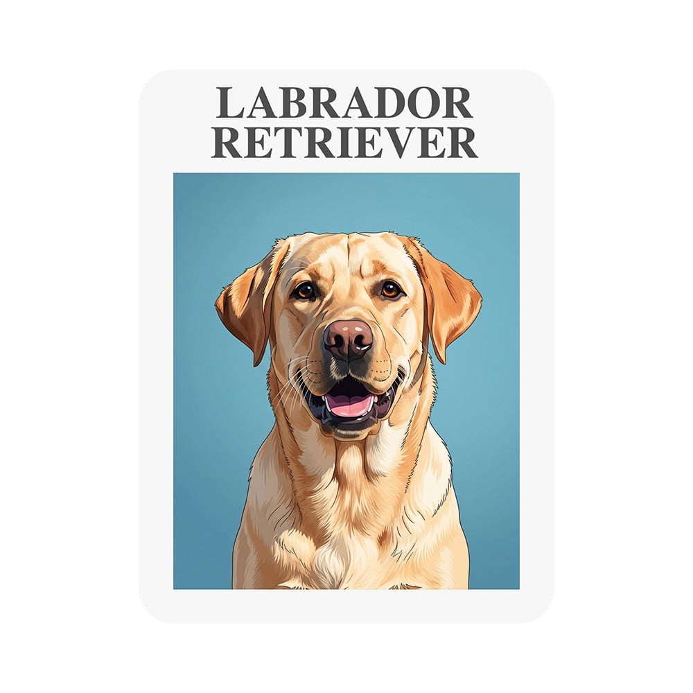 Portrait Round Labrador Retriever Wall or Door Sign | Classic Style Dog ...
