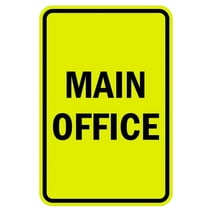 Portrait Round Exit Left Arrow Sign (Yellow / Black) - Large 6" x 8 ...