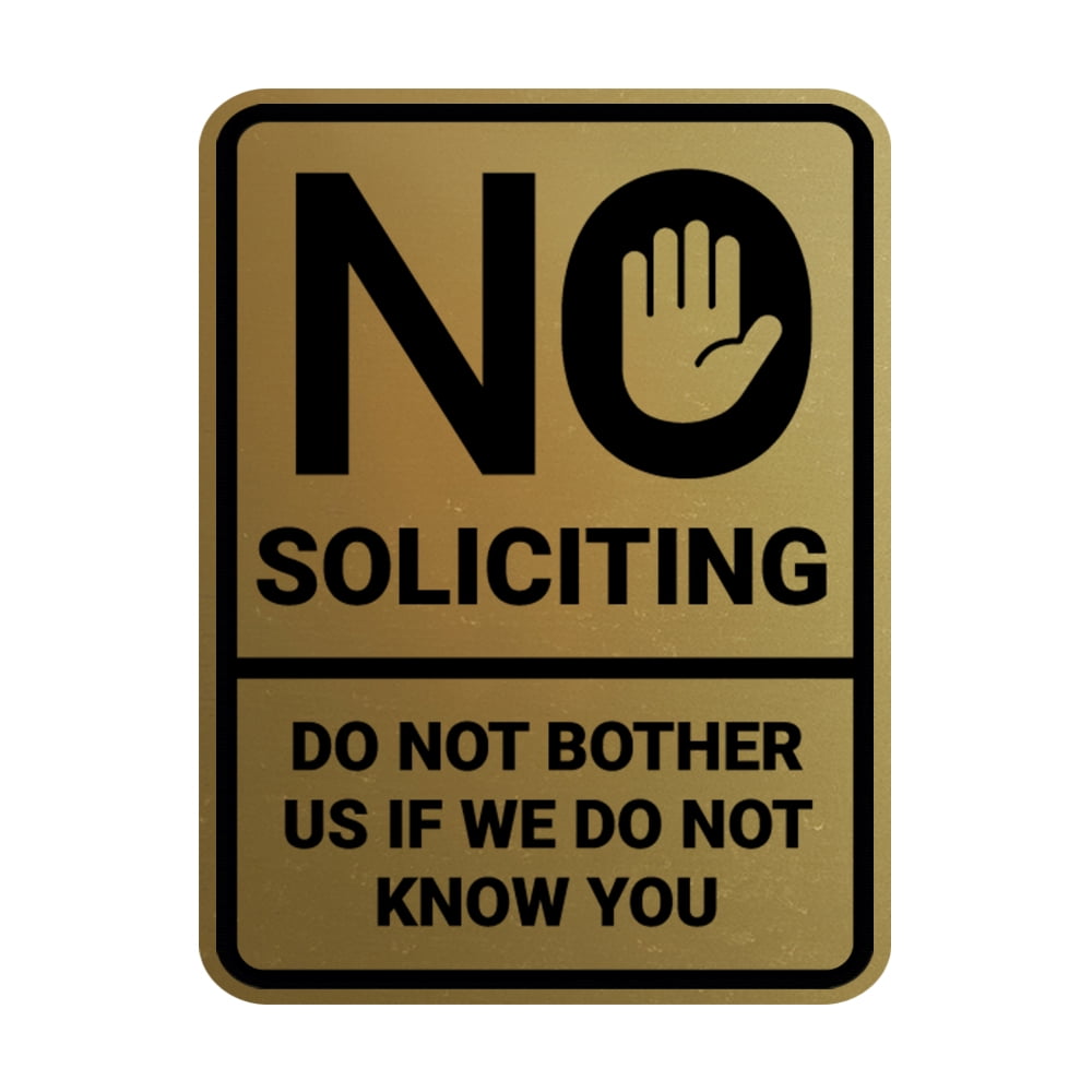 Portrait Round No Soliciting Do Not Bother Us If We Do Not Know You ...