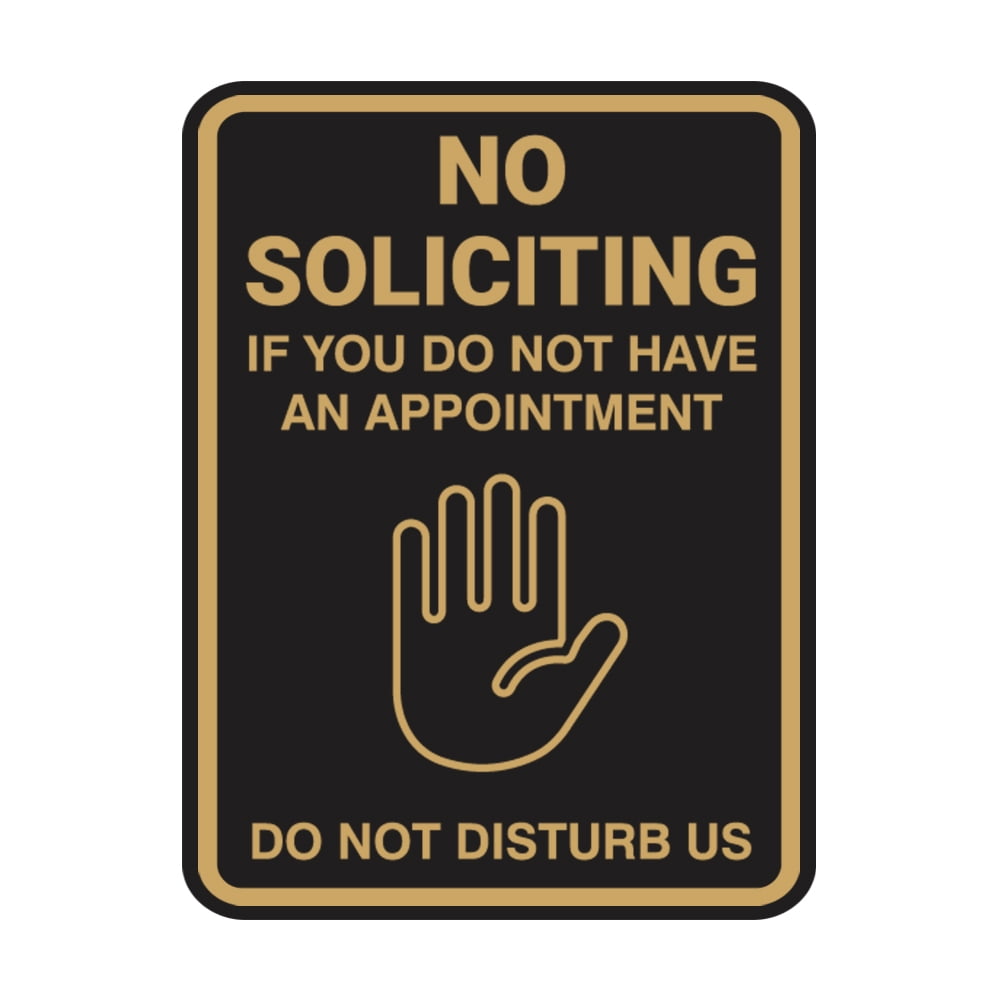 Portrait Round No Soliciting If You Do Not Have An Appointment Do Not ...