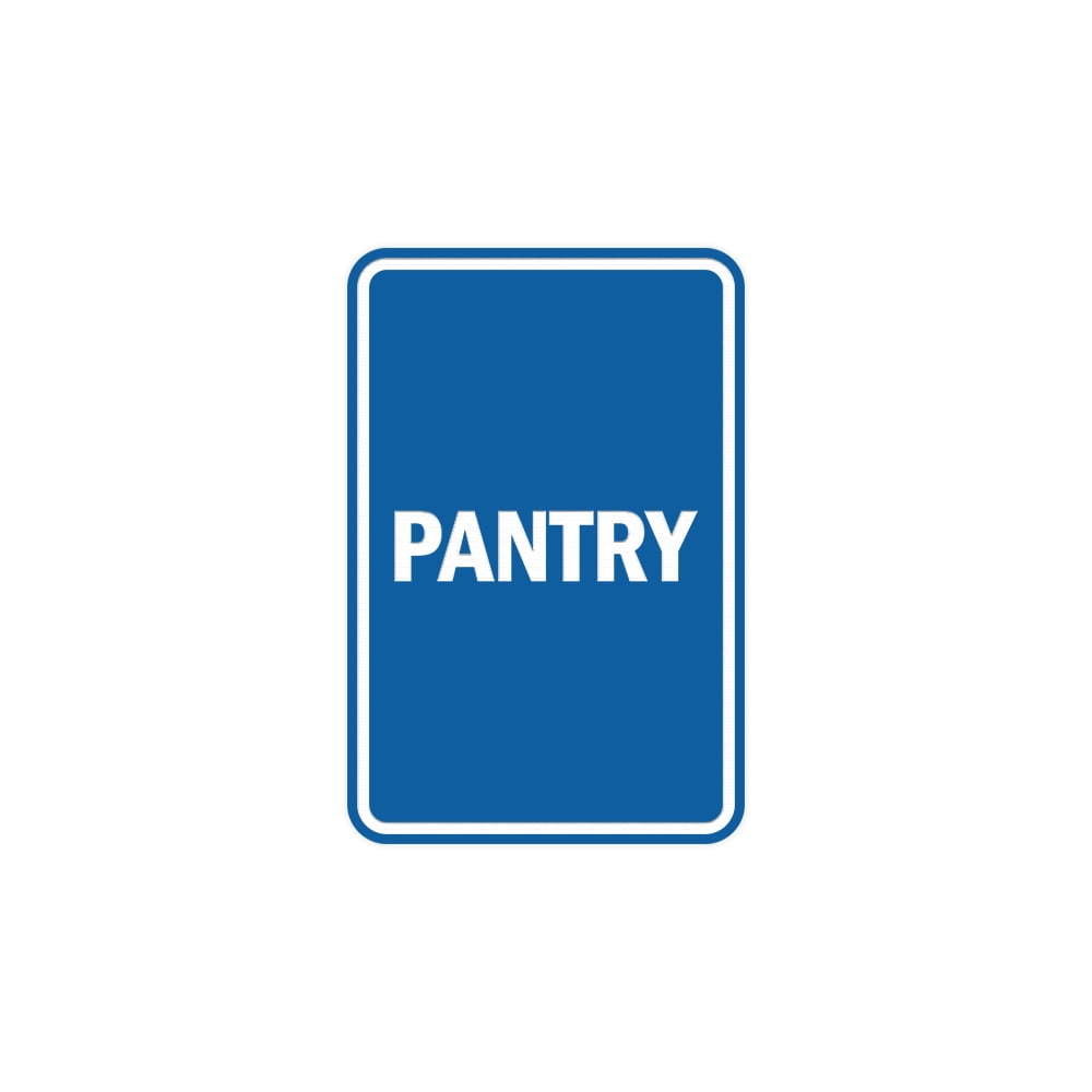 Portrait Round Pantry Sign (Blue) - Small 4" x 6" - Walmart.com