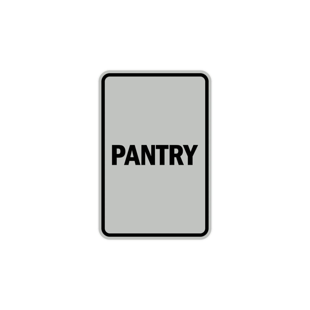 Portrait Round Pantry Sign (Lt Gray) - Small 4" x 6" - Walmart.com