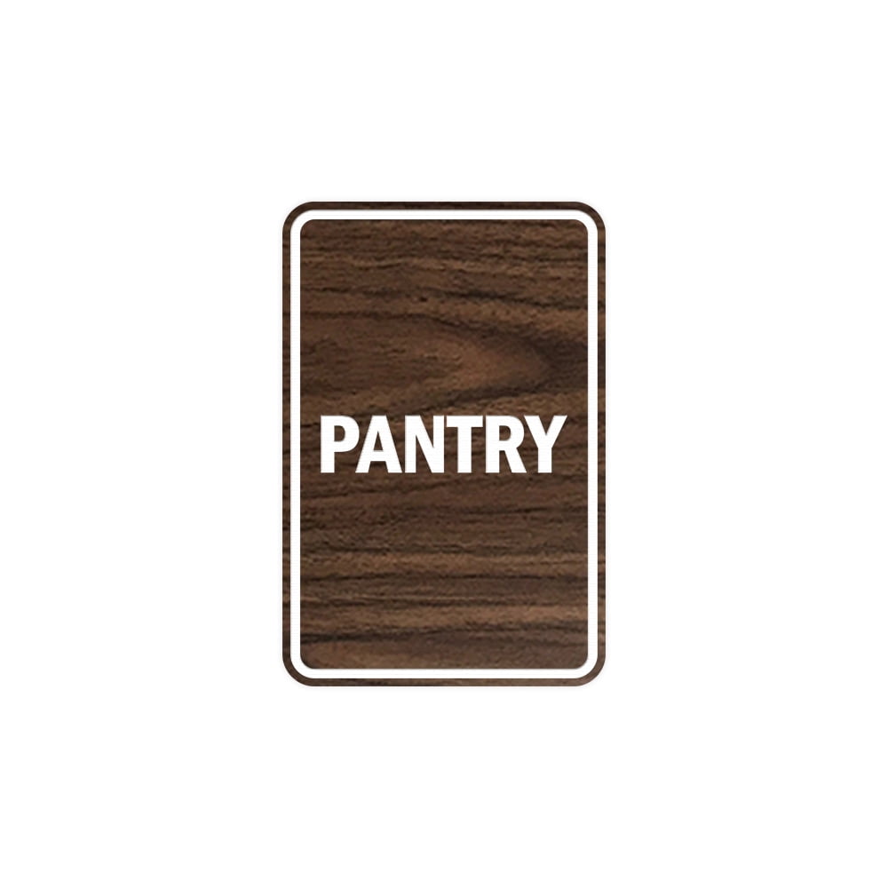 Portrait Round Pantry Sign (Walnut) - Large 6" x 8" - Walmart.com
