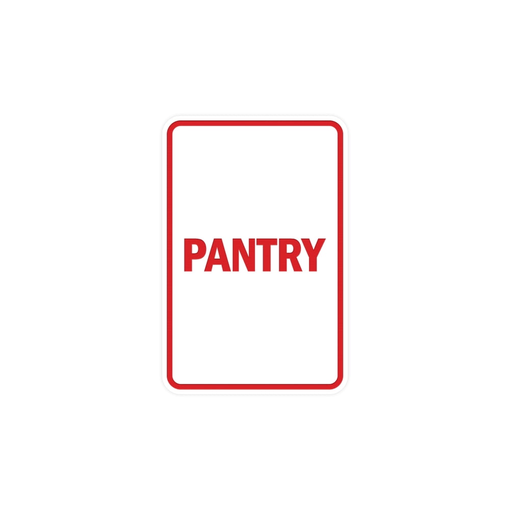 Portrait Round Pantry Sign (White/Red) - Large 6" x 8" - Walmart.com