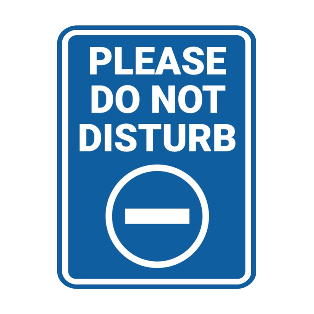 Portrait Round Please Do Not Disturb Sign (Blue) - Medium - Walmart.com