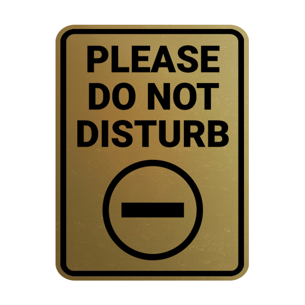 Portrait Round Please Do Not Disturb Sign (Brushed Gold) - Large ...