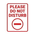 Portrait Round Please Do Not Disturb Sign (White/Red) - Large - Walmart.com