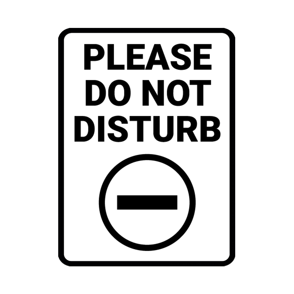 Portrait Round Please Do Not Disturb Sign (White) - Small - Walmart.com