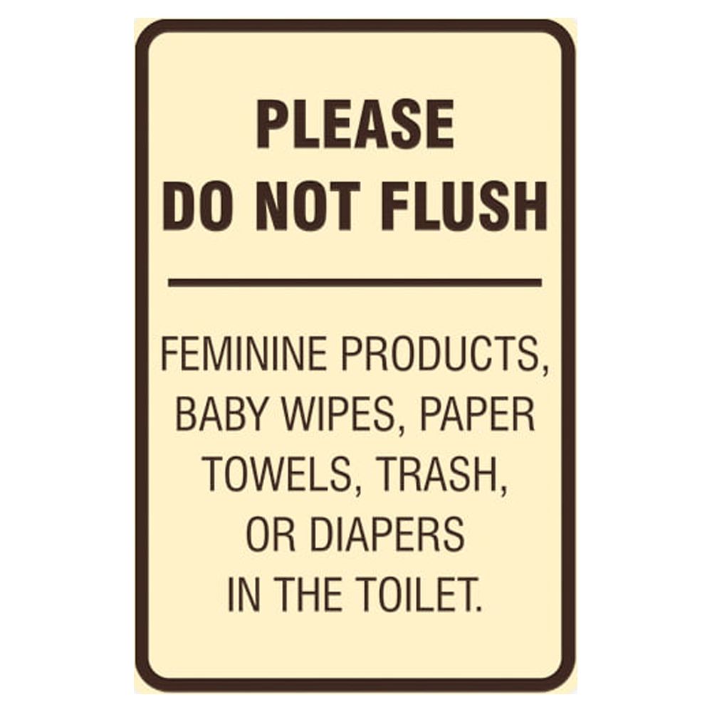 Signs ByLITA Portrait Round Do Not Touch Sign (Ivory/Dark Brown ...