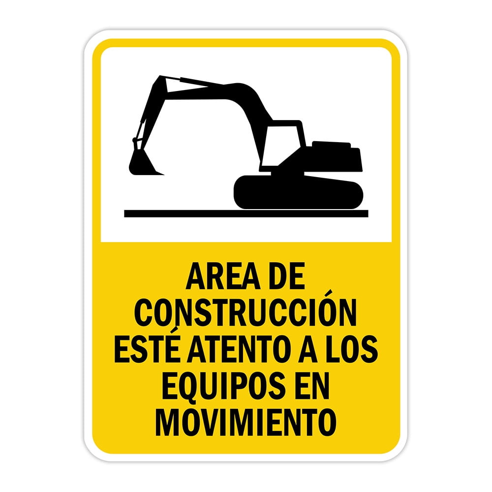 Portrait Round Plus Area de Construcción Esté Atento a Los Equipos en ...
