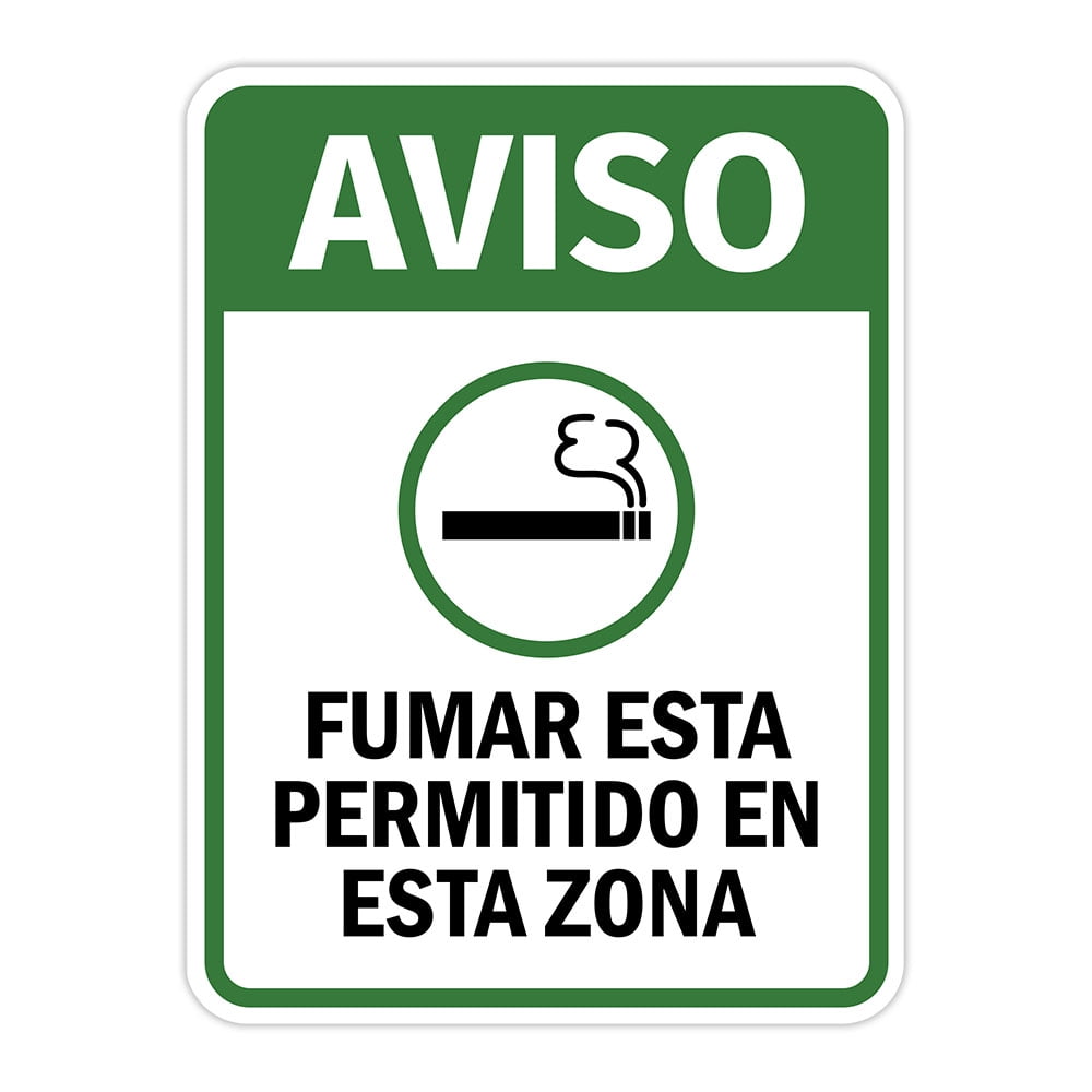 Portrait Round Plus Aviso Fumar Esta Permitido En Esta Zona Wall or ...