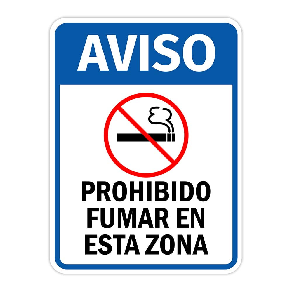 Portrait Round Plus Aviso Prohibido Fumar En Esta Zona Wall or Door ...