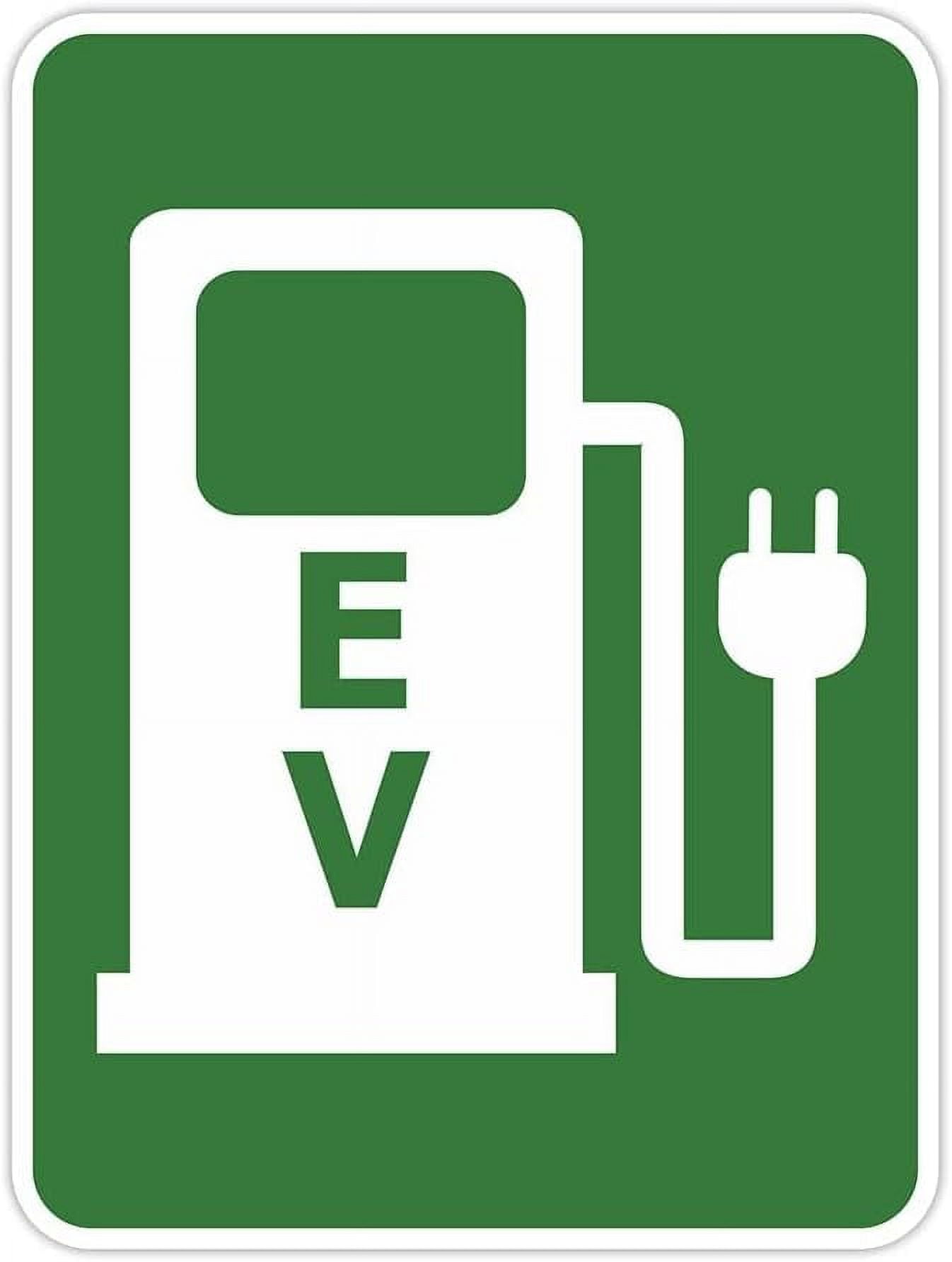 Portrait Round Plus EV Door or Wall Sign | Electric Vehicle Charging ...