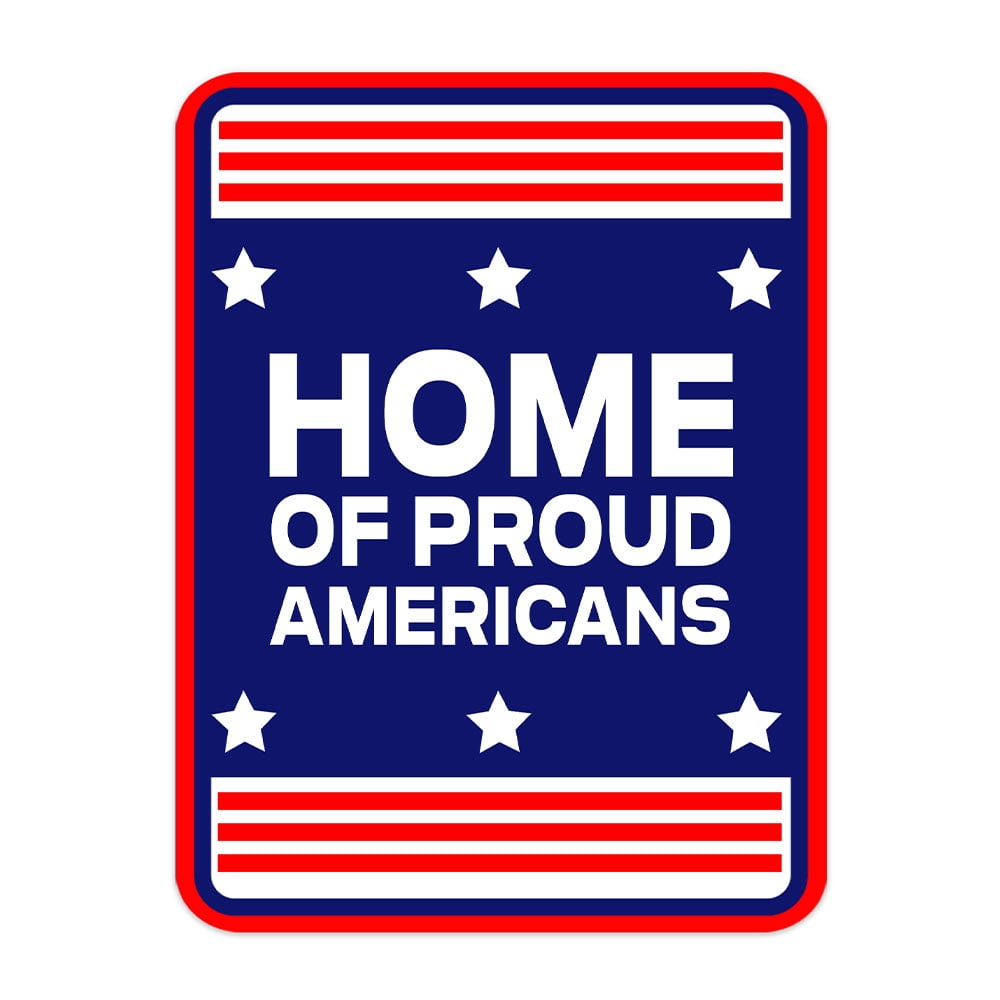Portrait Round Plus Home of Proud Americans Door or Wall Sign | Easy ...