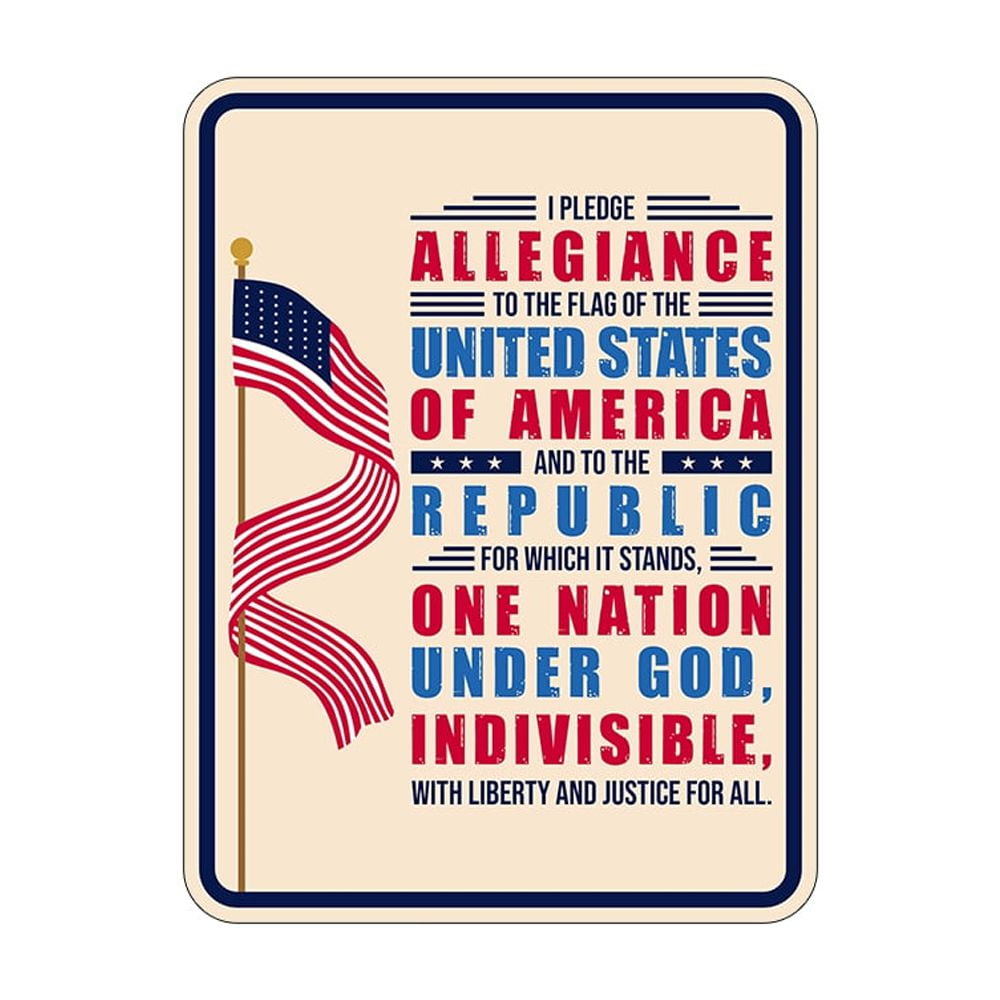 Portrait Round Plus I pledge allegiance to the Flag of the United ...