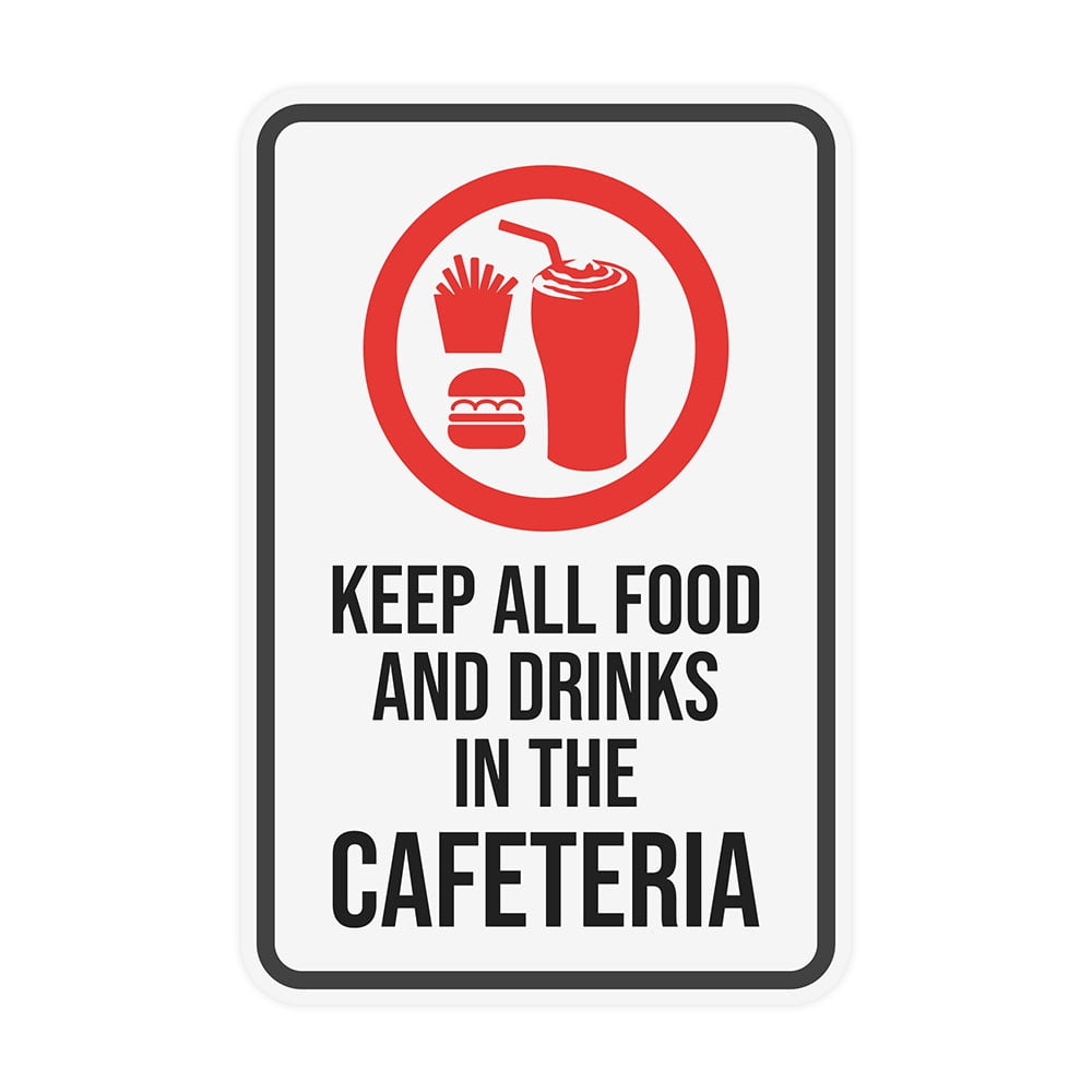 Portrait Round Plus Keep All Food and Drinks In the Cafeteria Wall or ...