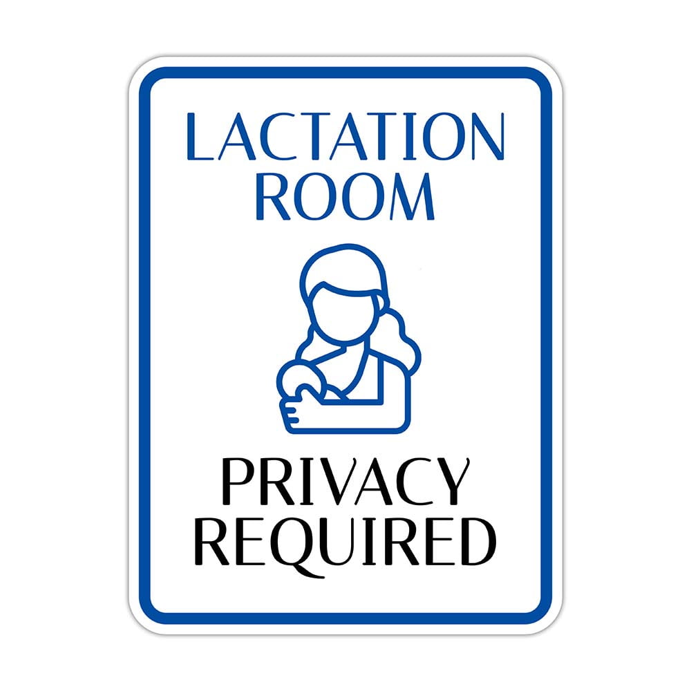 Portrait Round Plus Lactation Room – Privacy Required Wall or Door Sign ...