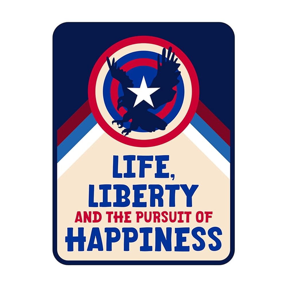 Portrait Round Plus Life, Liberty and The Pursuit of Happiness Wall or ...