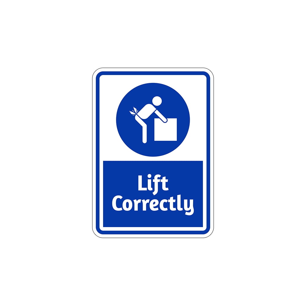Portrait Round Plus Lift Correctly Wall or Door Sign - Large - Walmart.com