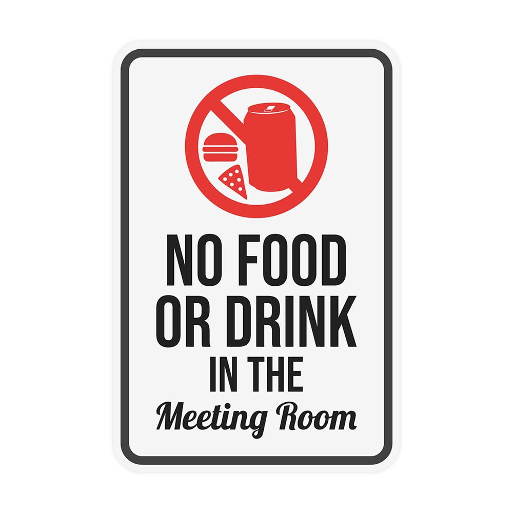 Portrait Round Plus No Food or Drink In the Meeting Room Wall or Door ...