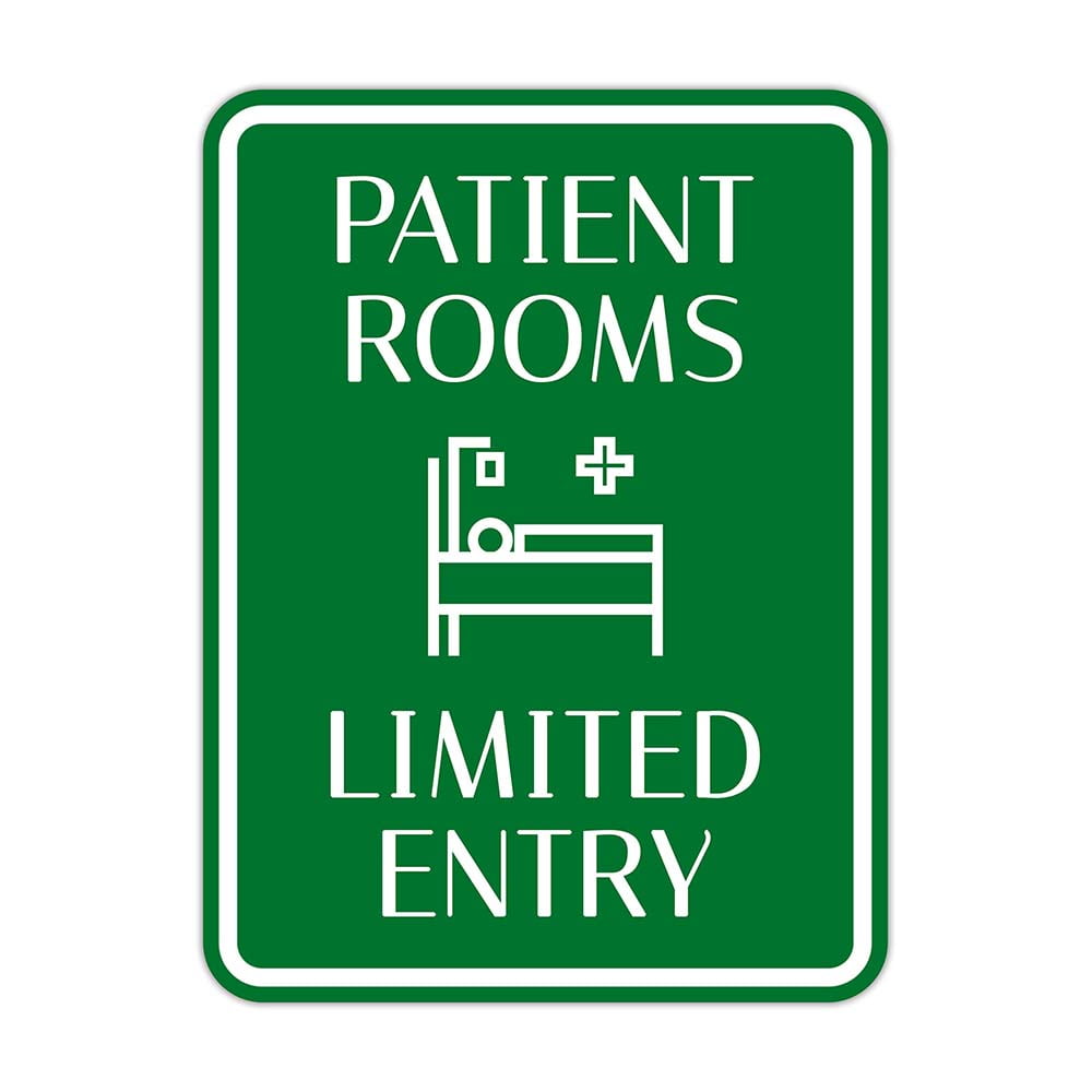 Portrait Round Plus Patient Rooms – Limited Entry Wall or Door Sign ...