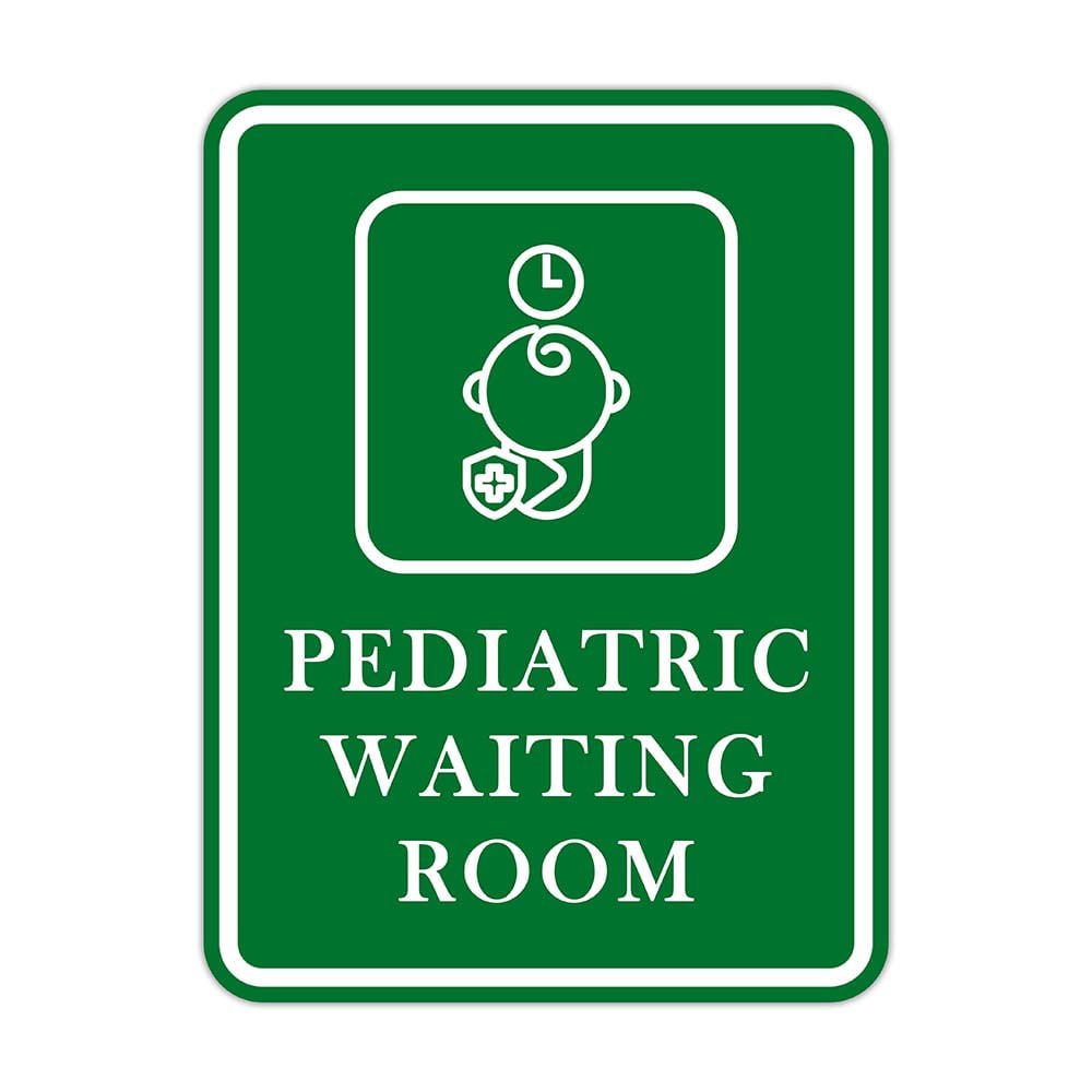 Portrait Round Plus Pediatric Waiting Room Wall or Door Sign | Patient ...