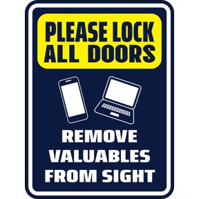 Please Lock Door Signs for Home Safety