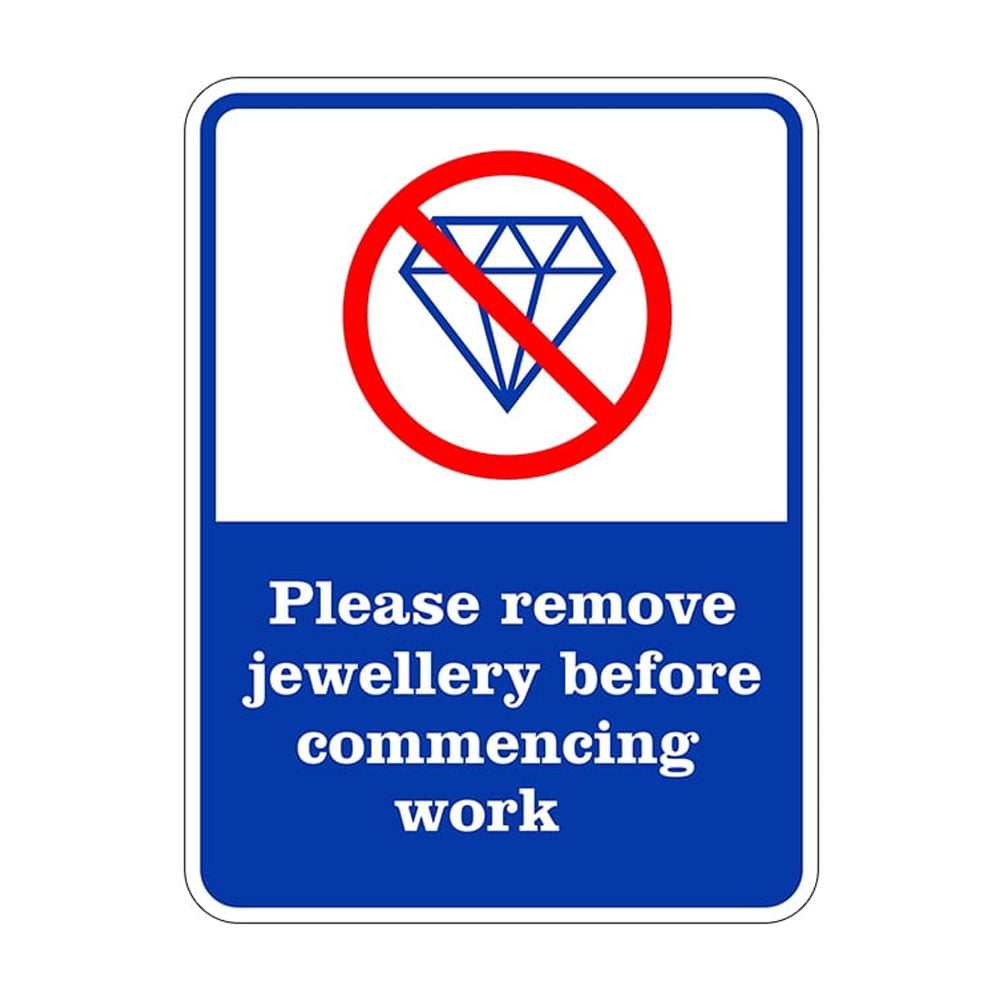 Portrait Round Plus Please Remove Jewellery Before Commencing Work Wall ...