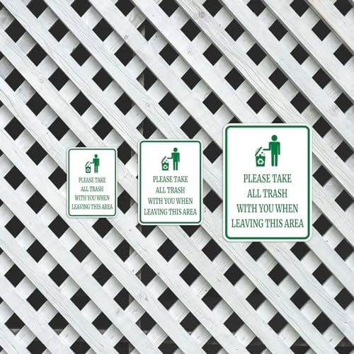 Portrait Round Plus Please Take All Trash With You When Leaving This ...