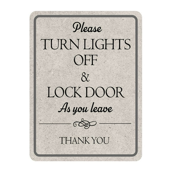 Please Turn Off Lights Sign