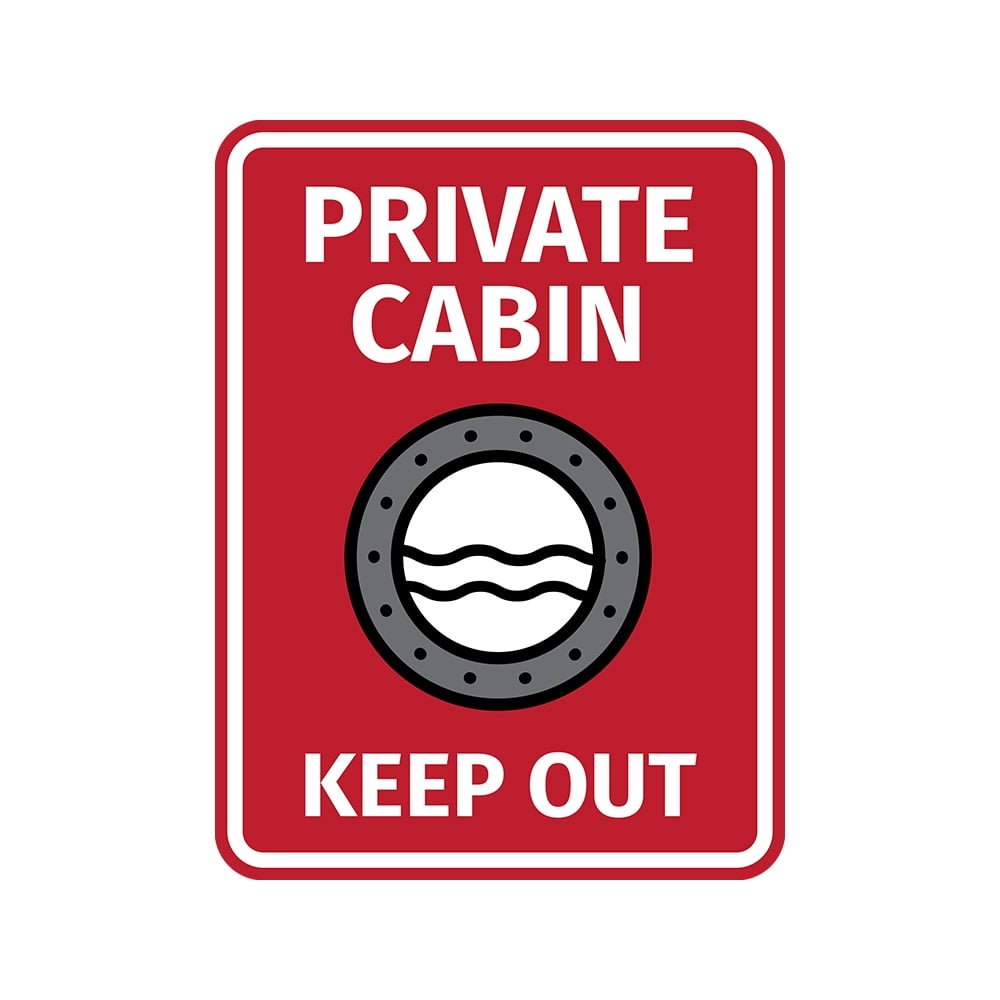 Portrait Round Plus Private Cabin Keep Out Door or Wall Sign | Boats ...