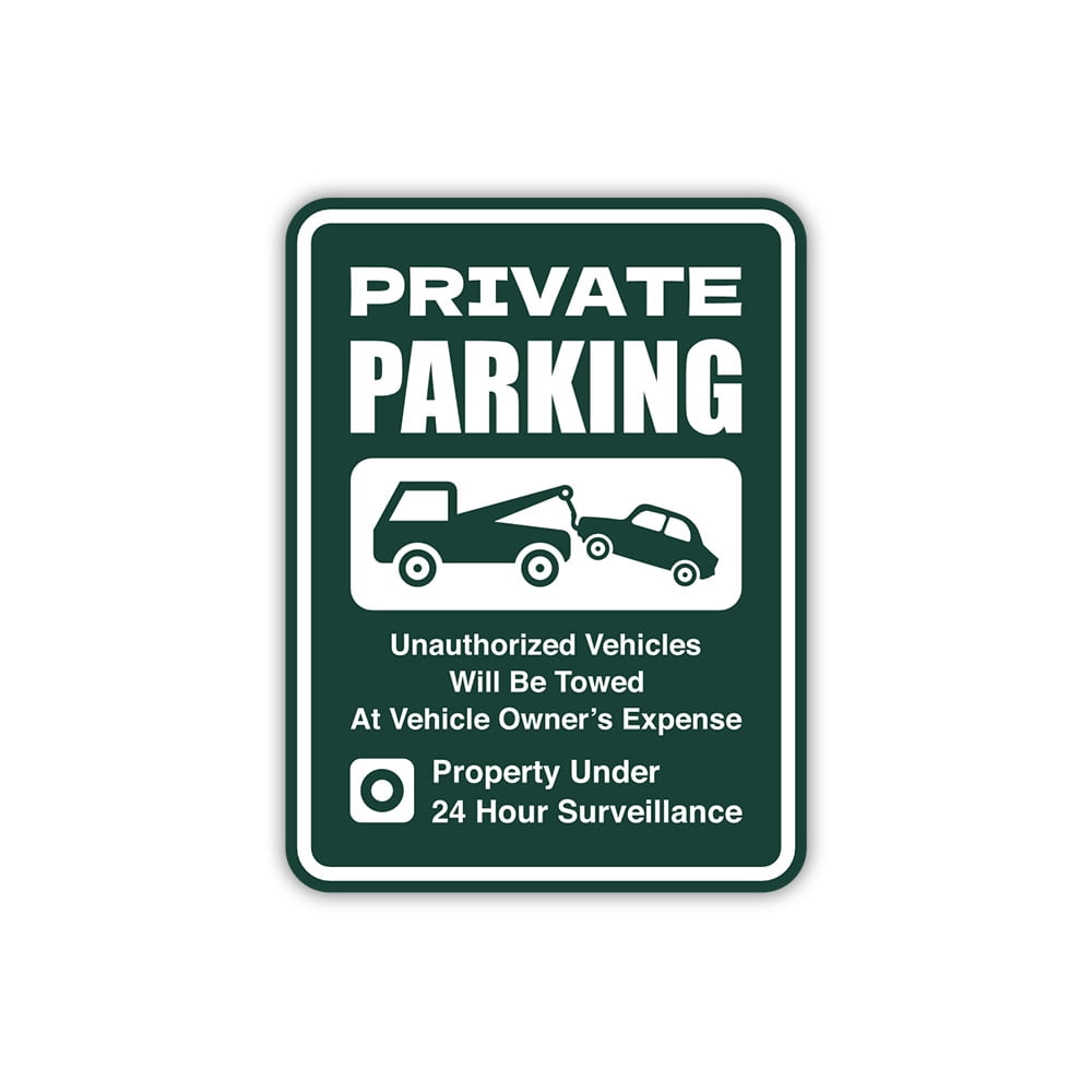 Portrait Round Plus Private Parking Unauthorized Vehicles Will be Towed ...