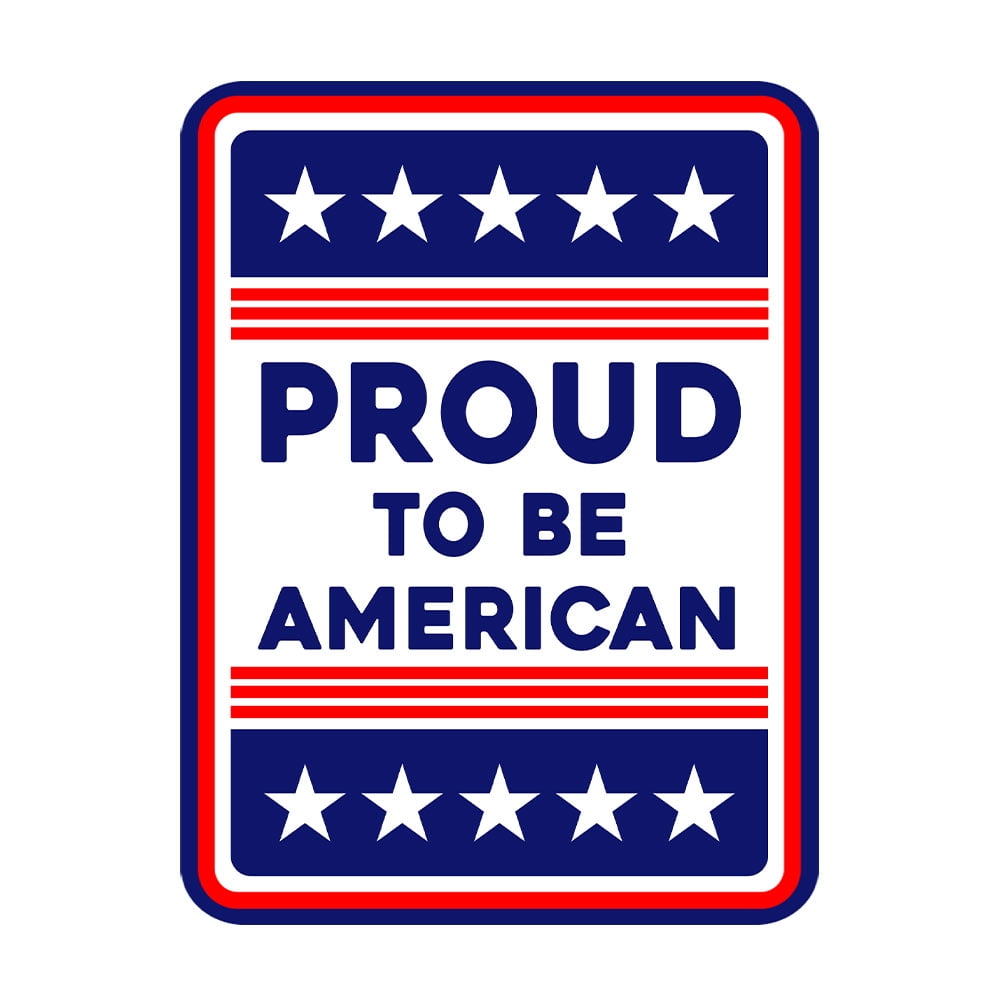 Portrait Round Plus Proud to Be American Door or Wall Sign | Easy ...