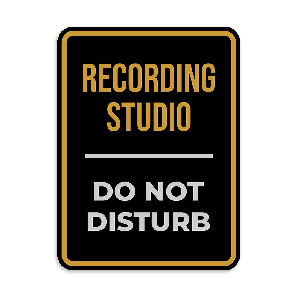 Portrait Round Plus Recording Studio Do Not Disturb Wall or Door Sign ...