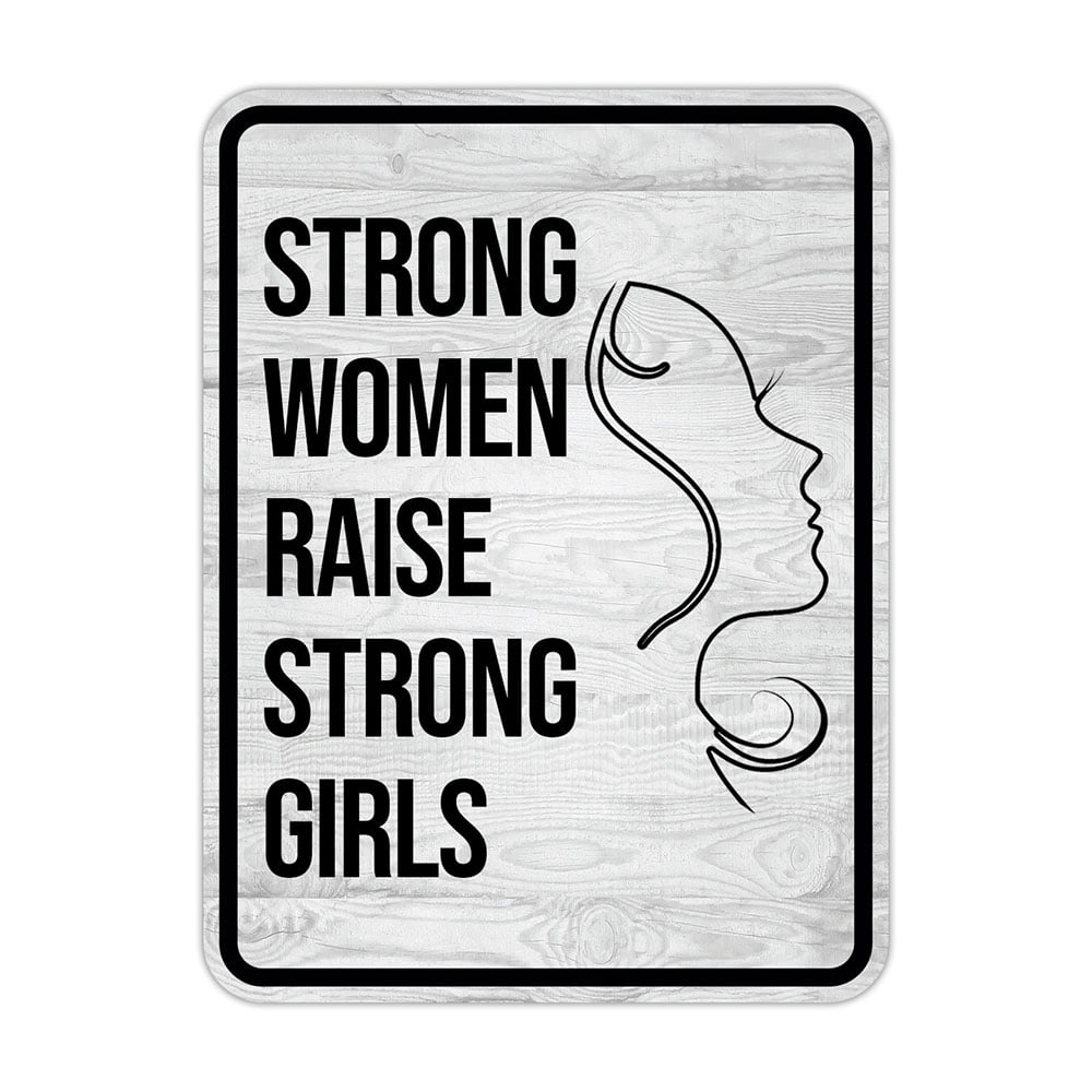 Portrait Round Plus Strong Women Raise Strong Girls Wall or Door Sign ...
