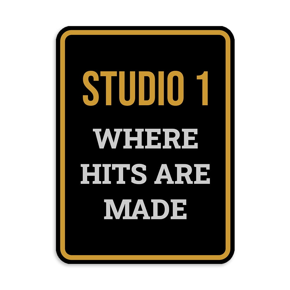 Portrait Round Plus Studio 1 Where Hits Are Made Wall or Door Sign ...