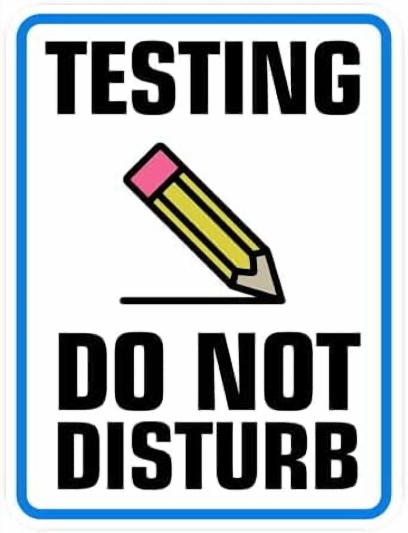 Portrait Round Plus Testing Do Not Disturb Wall or Door Sign | Warning ...