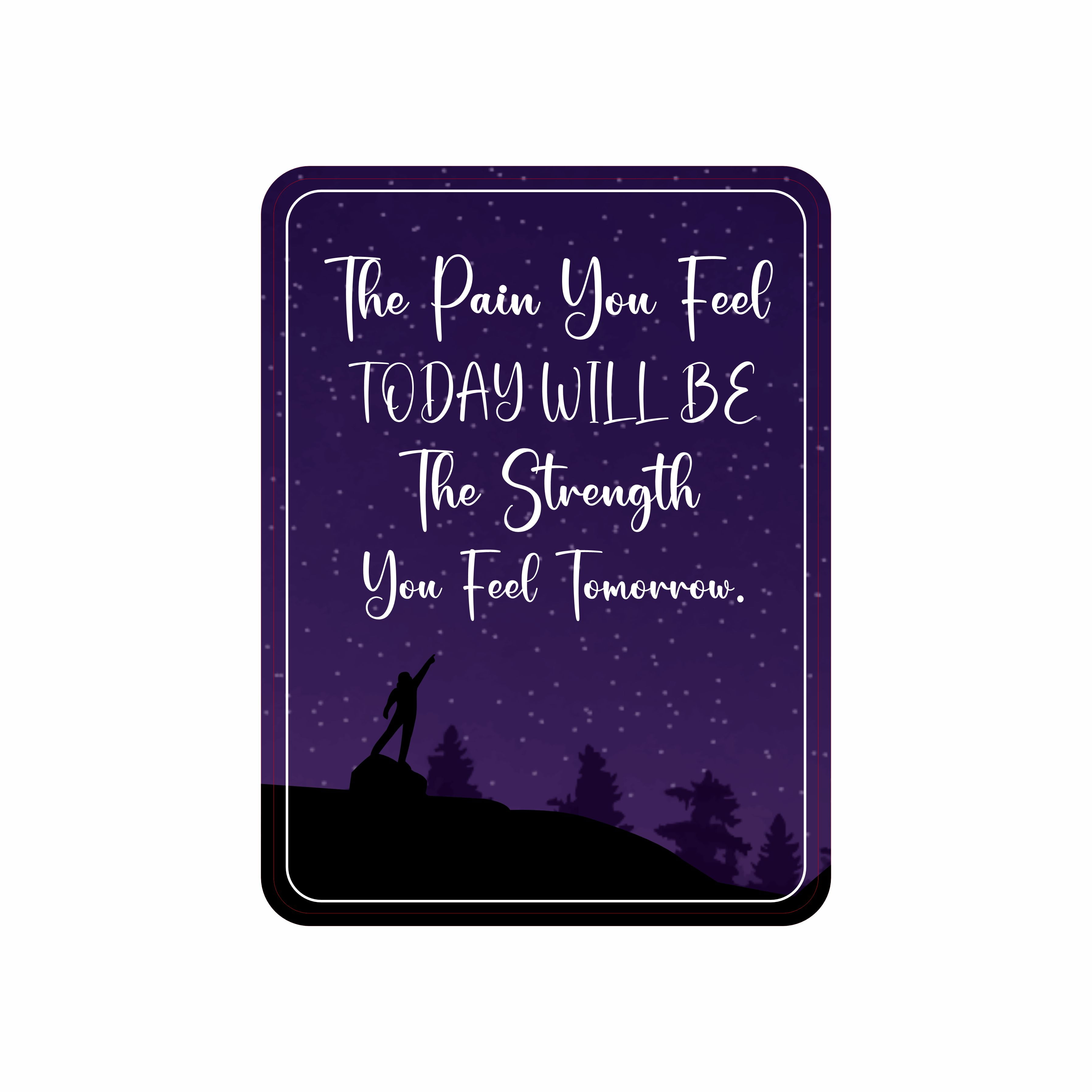 Portrait Round Plus The Pain You Feel Today Will Be The Strength You ...