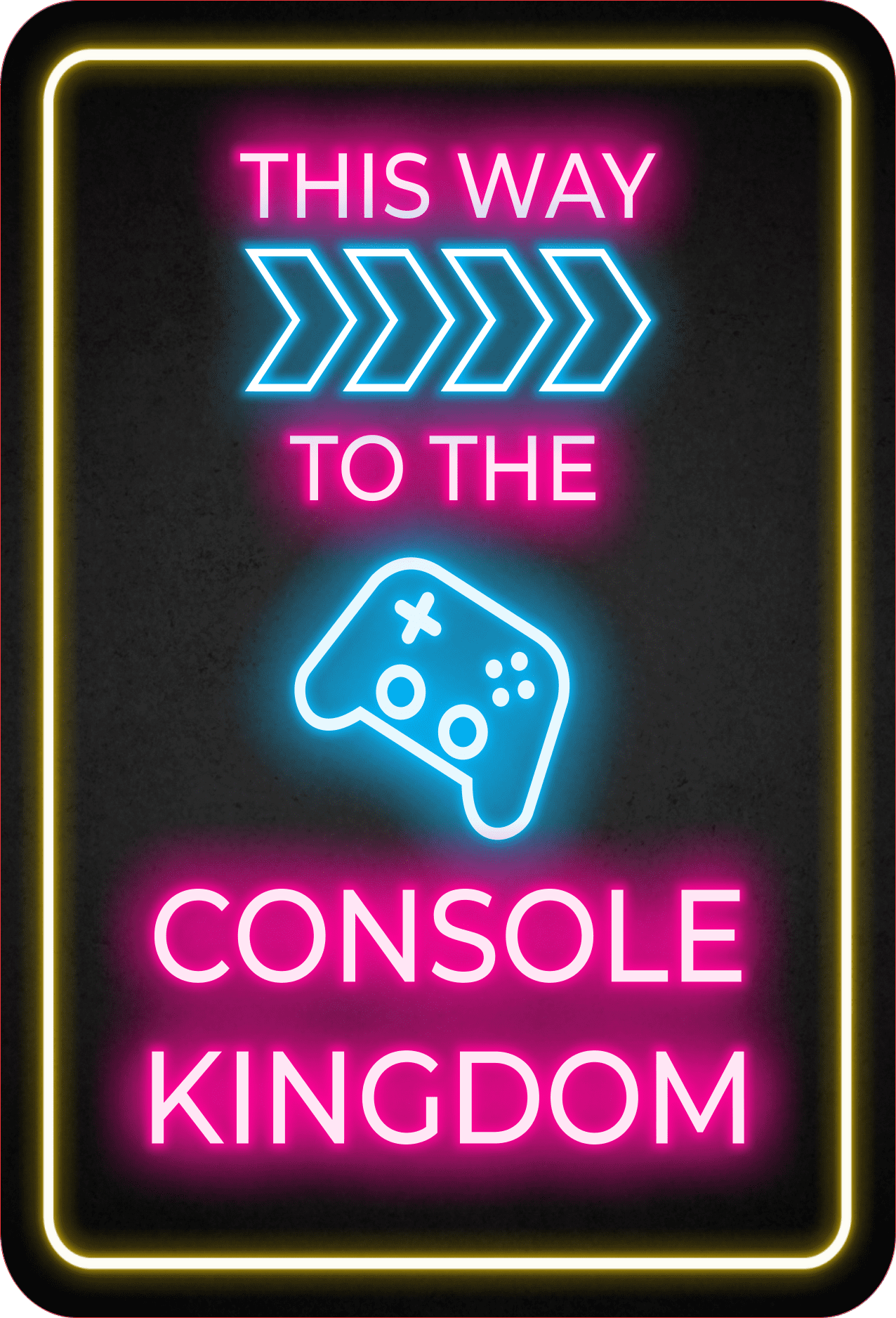 Portrait Round Plus This Way to the Console Kingdom (Right Arrow) Wall ...