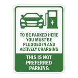 Portrait Round Plus To Be Parked Here You Must Be Plugged In And ...