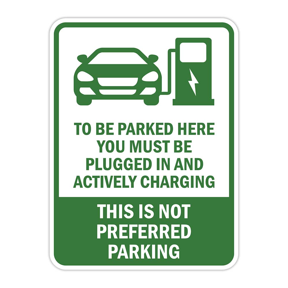 Portrait Round Plus To Be Parked Here You Must Be Plugged In And ...